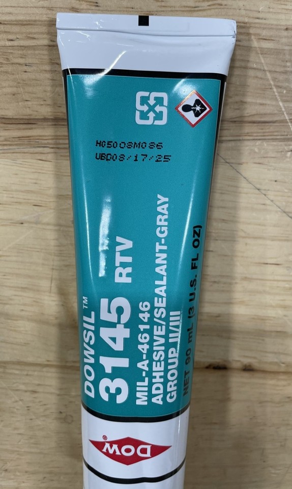 Dowsil 3145 RTV Gray, 90mL Tube, Silicone Adh. Sealant MIL-A-46146, UBD ...
