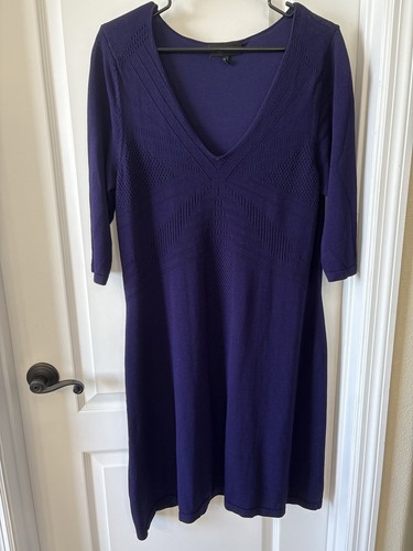 Lane Bryant Purple Knit V-Neck Sweater Dress – Size 14/16 | eBay