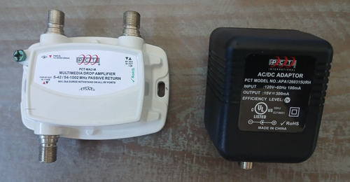 PCT-MA2-M Drop Amplifier with PCT APA1260315URH Power Adapter, Free ...