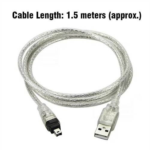 For Mini DV MiniDV USB Data Cable FireWire IEEE 1394 HDV Camcorder to ...