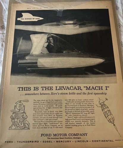 The science of cars this is the Levacar Mach 1 look no wheels, Ford ...