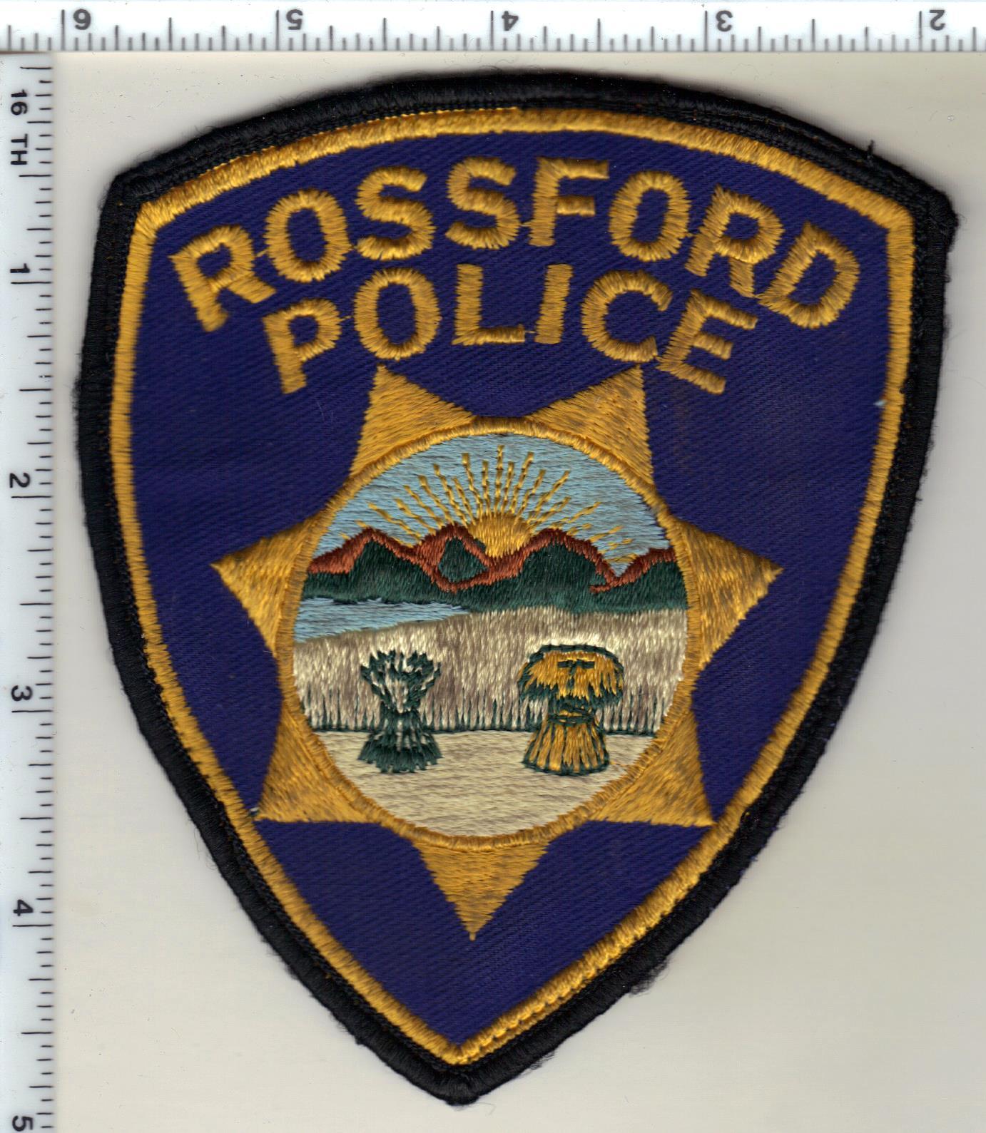 Rossford Police (Ohio) Uniform Take-Off new style Shoulder Patch from ...