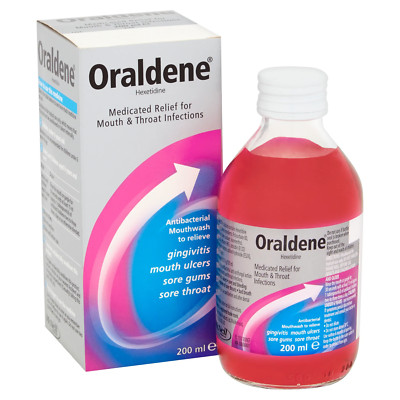 Oraldene Antibacterial Mouthwash for Mouth & Throat Infections 200ml ...