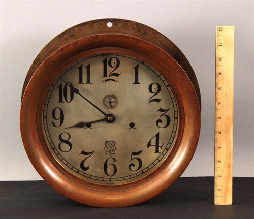 LARGE Antique Seth Thomas Ashcroft Bronze Maritime Ship’s Bell Engine ...