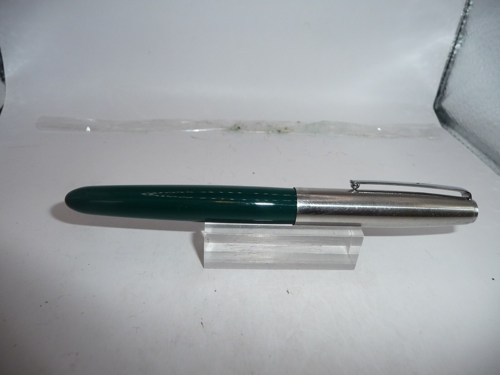 Parker Vintage 21 Inverted Ball Clip Green Fountain Pen--fine point | eBay