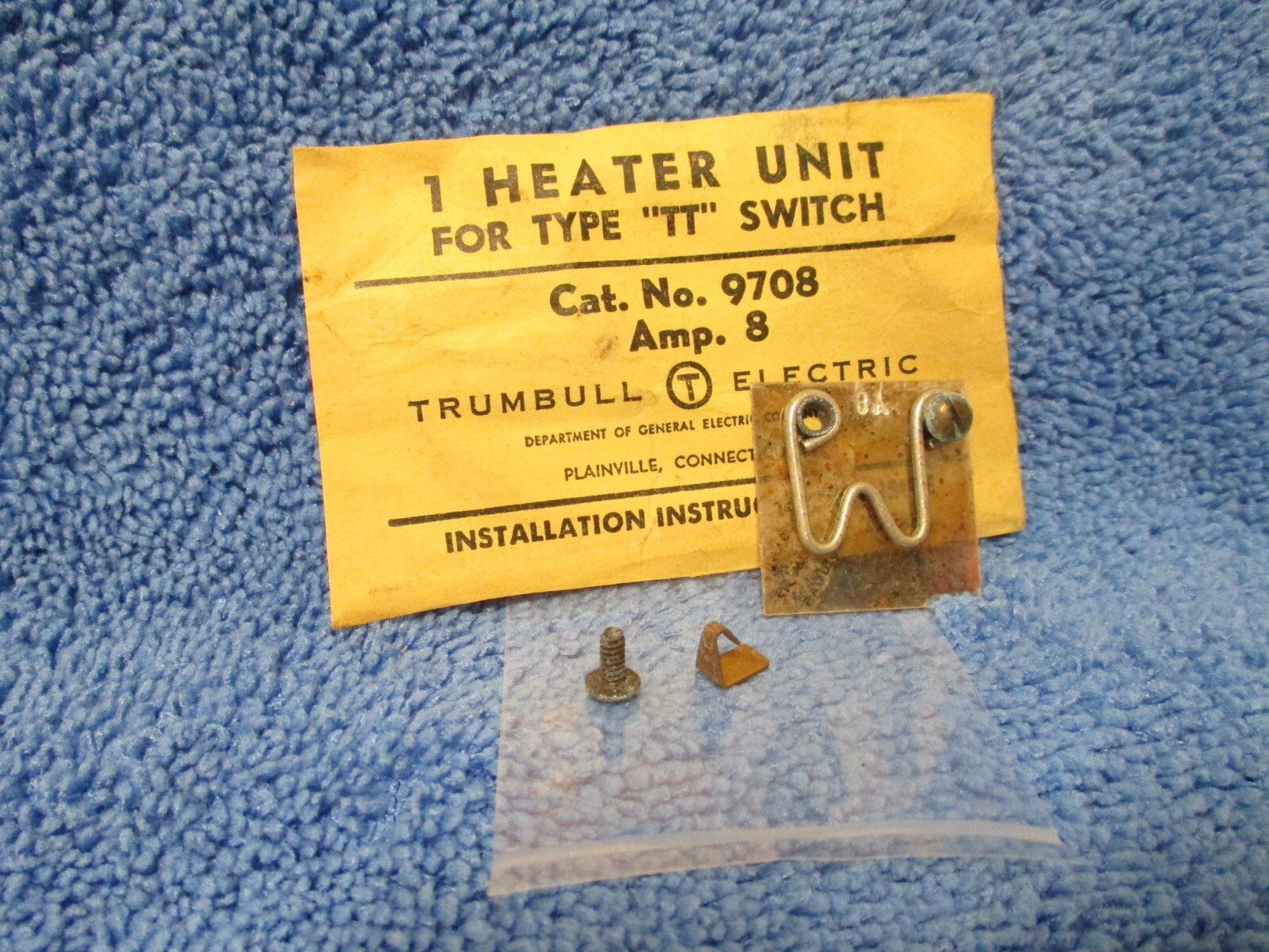 Trumbull Electric 9708 Overload Thermal Heater Unit 8 Amp For Type TT ...