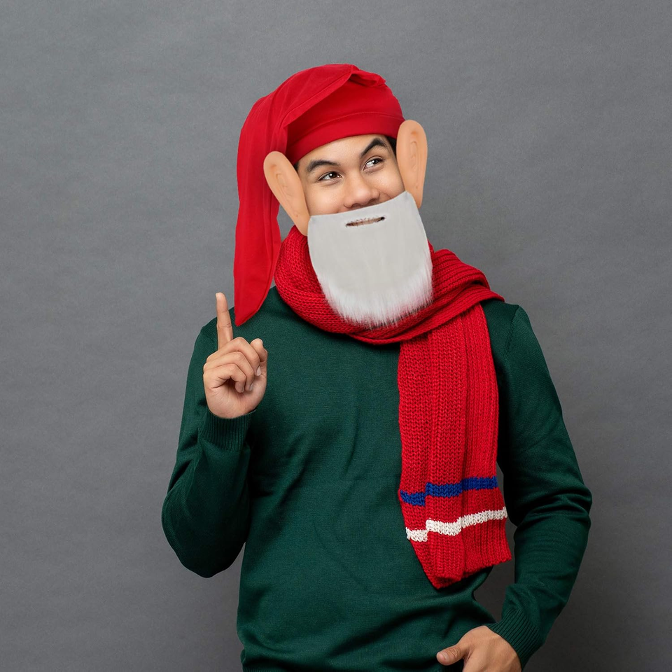 6 Pieces Halloween Dwarf Costumes Dwarf Costume Hats Beards and Large ...