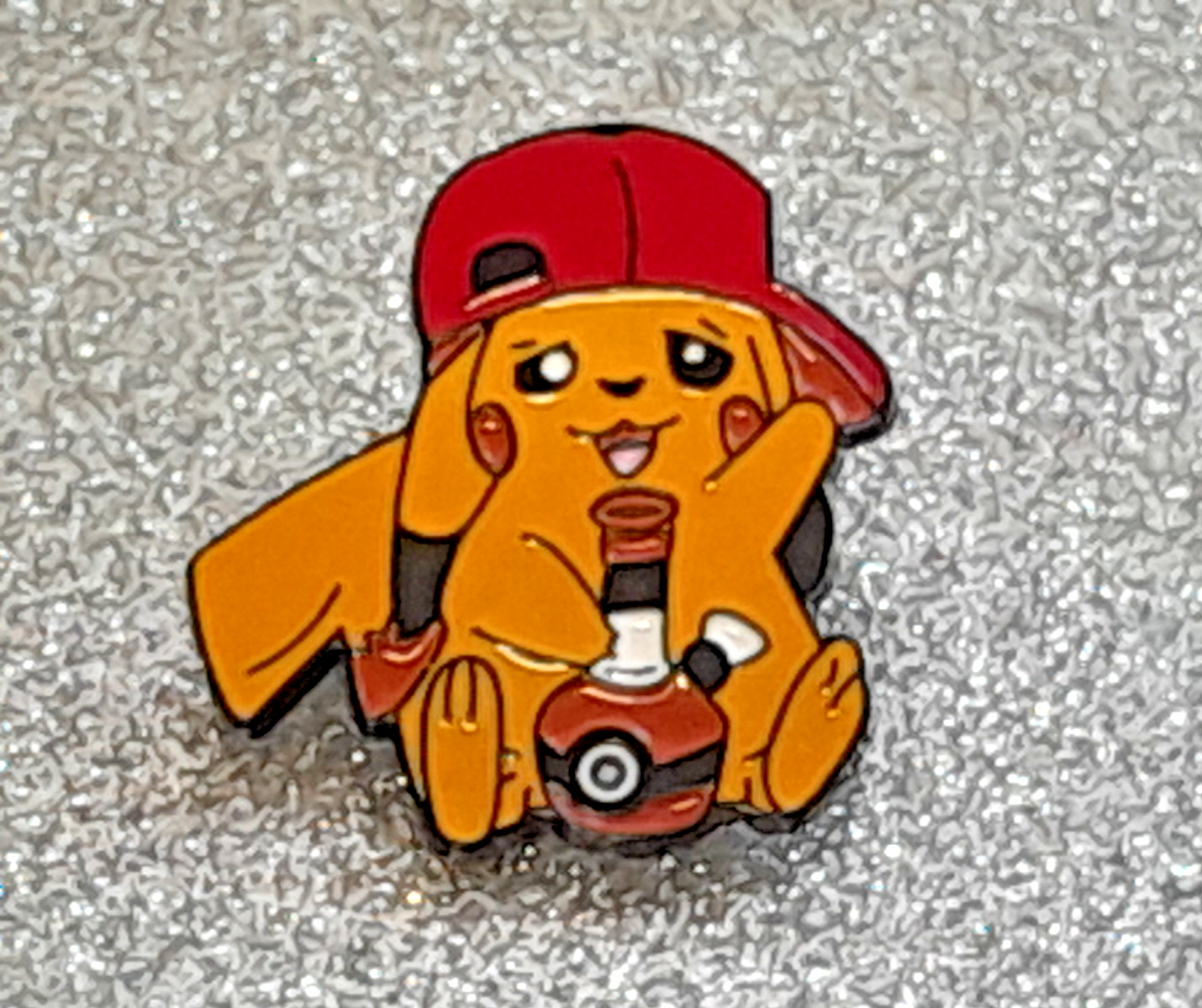 Pikachu Cute Character Puffing on Bong Smoking stoner Pokemon Enamel ...