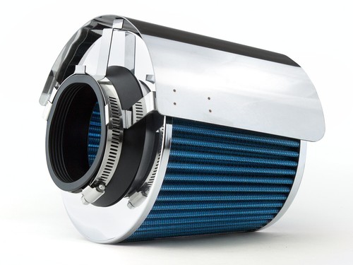 2.75" 70mm Inlet Universal Air Intake Cone Filter +Stainless Steel Heat ...