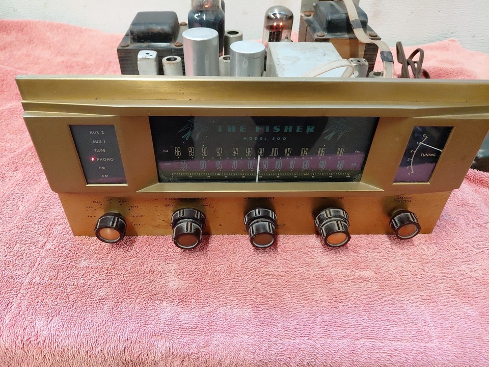 THE FISHER MODEL 500 TUBE AMPLIFIER RECEIVER AMP RARE | eBay