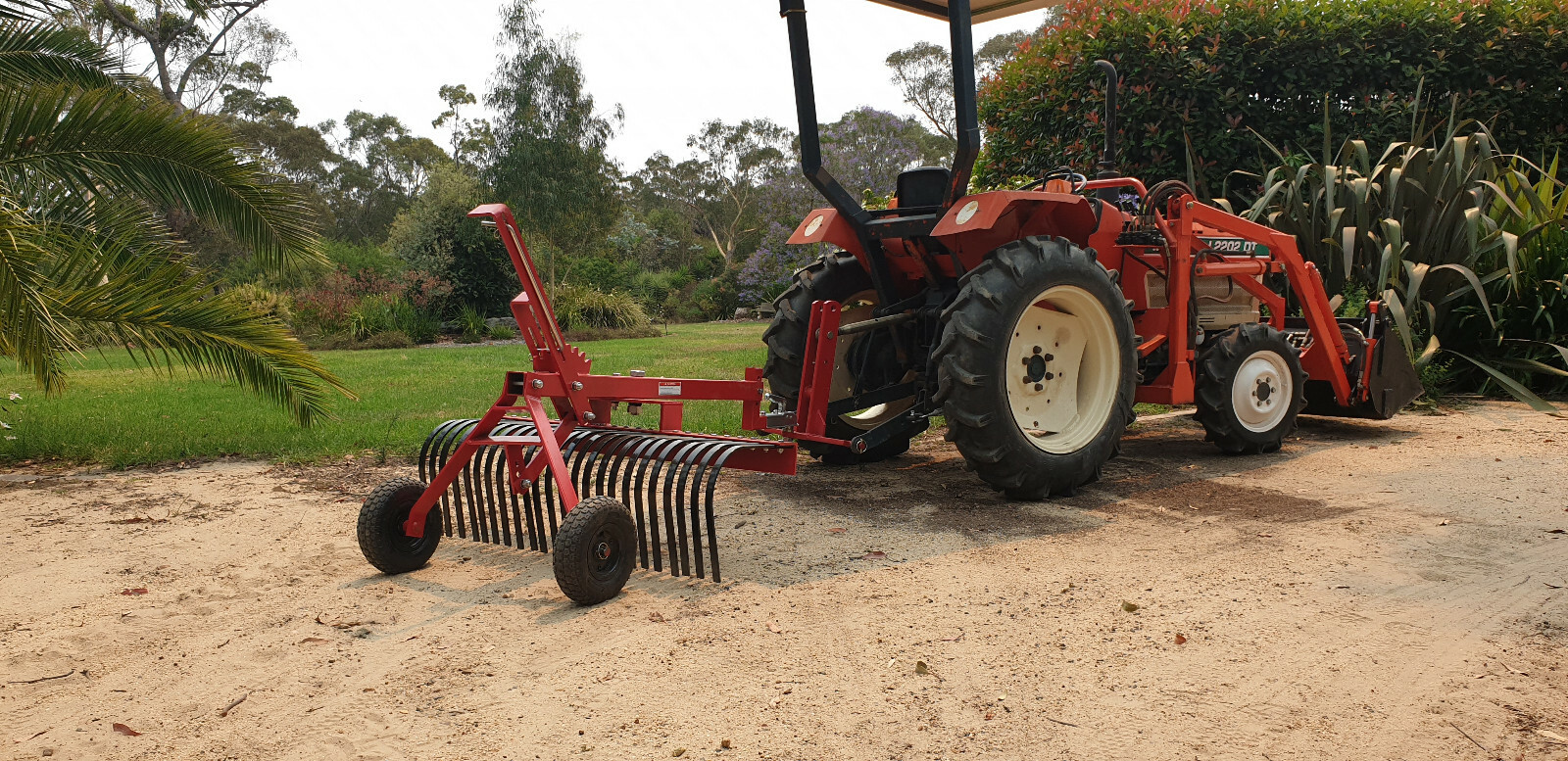 ATV stick rake Quad bike or mower towable 4 foot 1200mm wide brand new ...