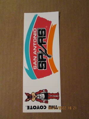 NBA San Antonio Spurs Vintage 1990's THE COYOTE Team Logo Bumper ...