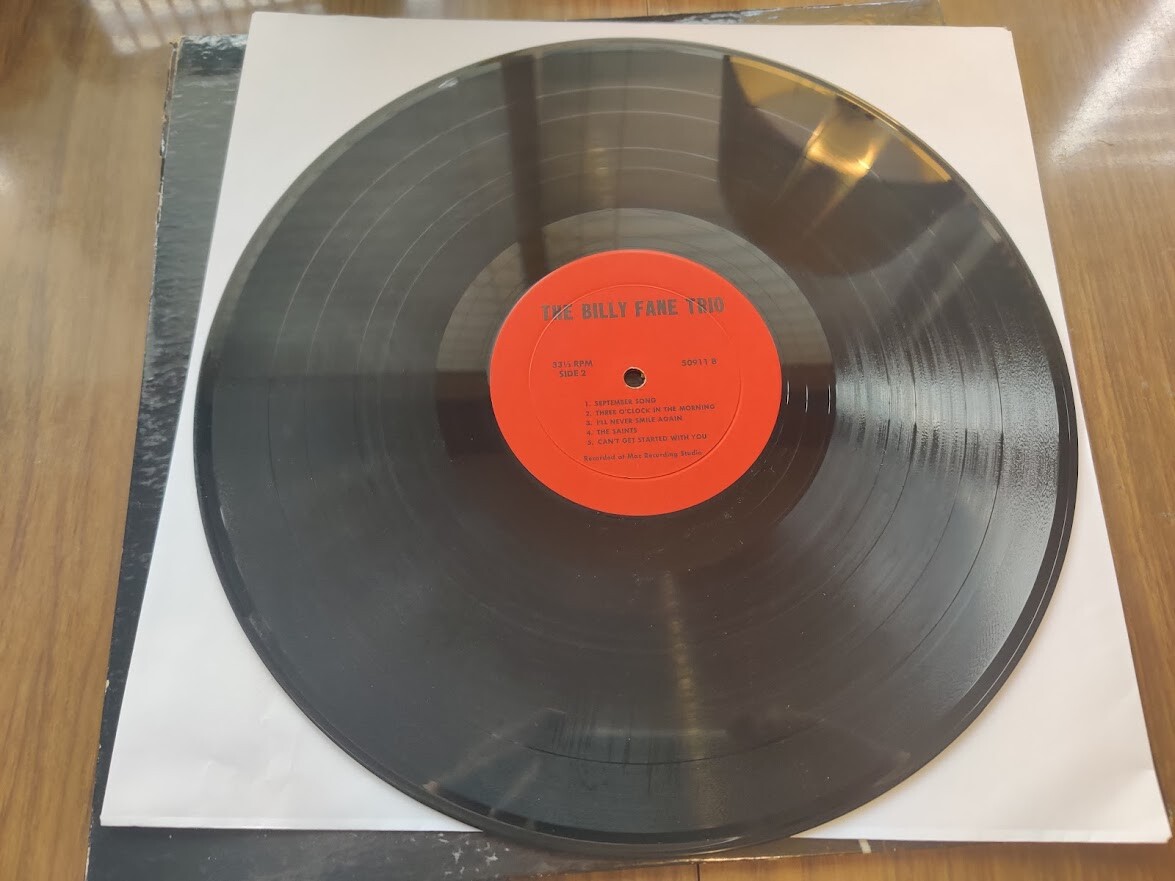 The Billy Fane Trio Self-Titled Vinyl LP Record (Mac Recording Studio ...