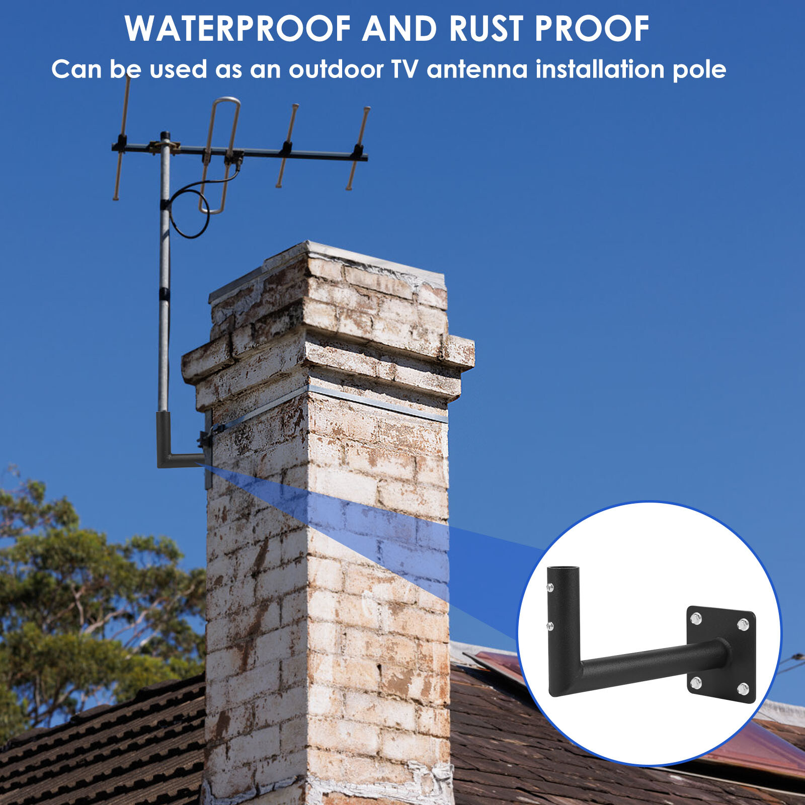 Roof Weathervane Bracket Steel Weathervane Base Universal Roof Mounted ...