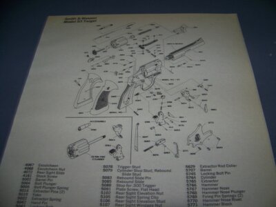 S&W MODEL 53 TARGET & MODEL 57 TARGET REVOLVER..EXPLODED VIEW (307Y) | eBay