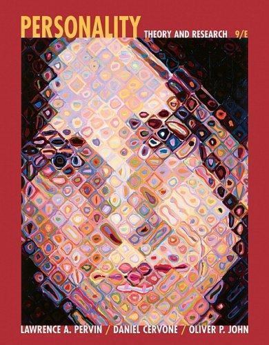 Personality : Theory and Research by Lawrence A. Pervin, Daniel Cervone ...