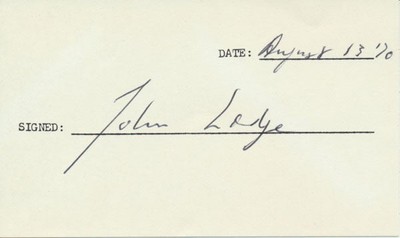John Davis LODGE / Signature Signed | eBay