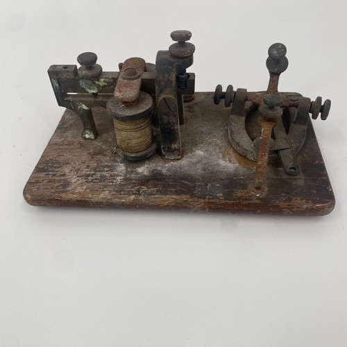 Vintage Telegraph Key Morse Code Practice Device Antique Communication ...