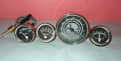 Ford Tractor 8N, 9N , 2N - Tachometer,Temp, Oil , Amp Gauge Chrome ...