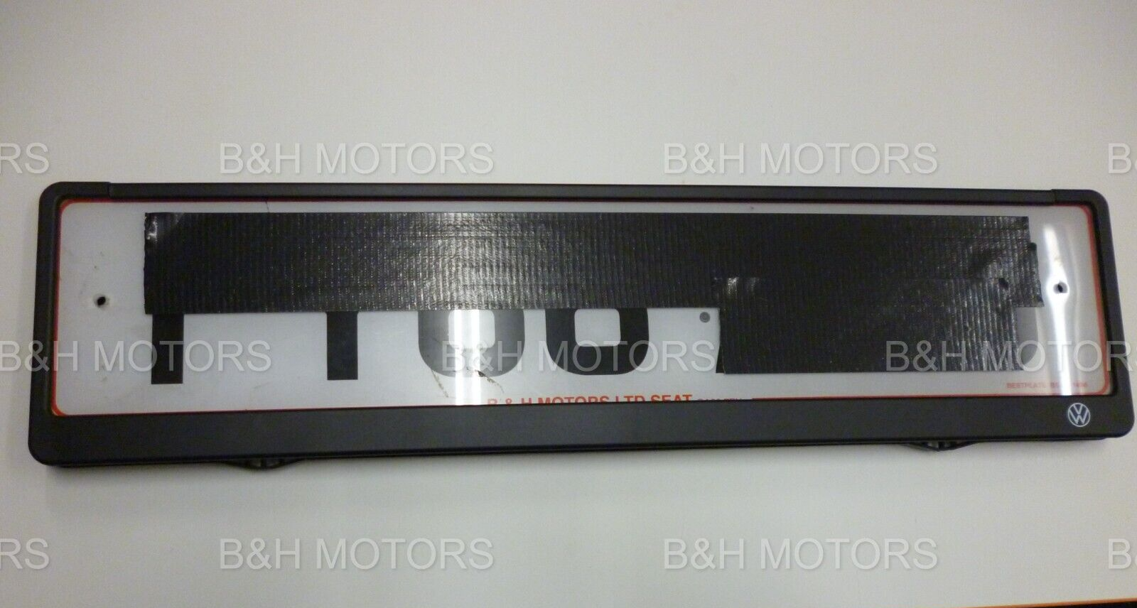 NEW GENUINE PAIR VW NUMBER PLATE HOLDERS 520x110mm STANDARD UK SIZE ...