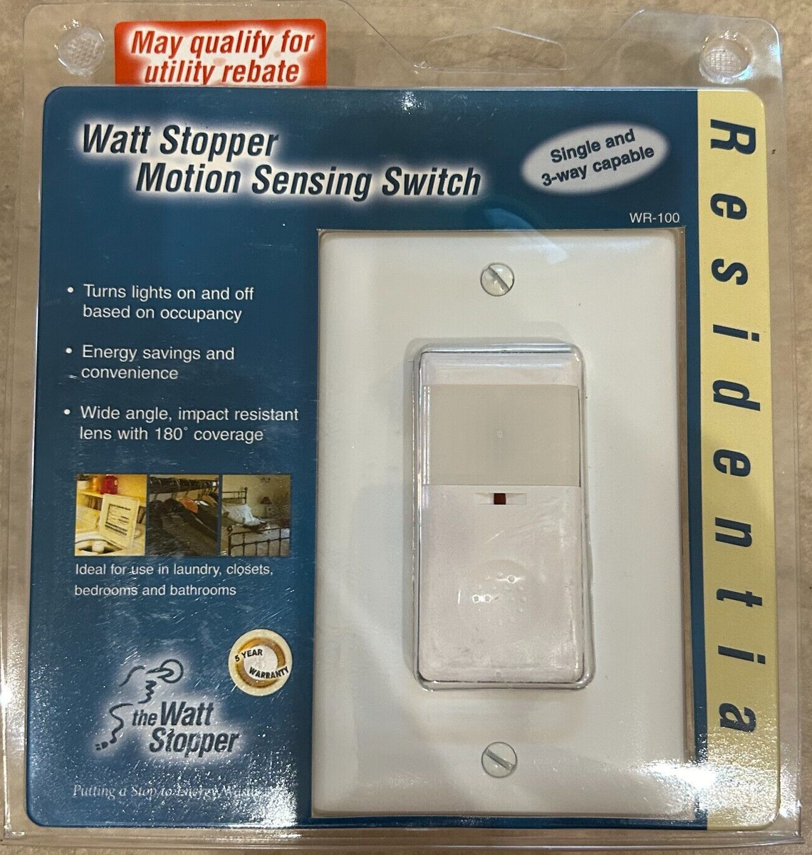 Watt Stopper Light Switch Watt Stopper DSW 100 LA Dual Tech Wall