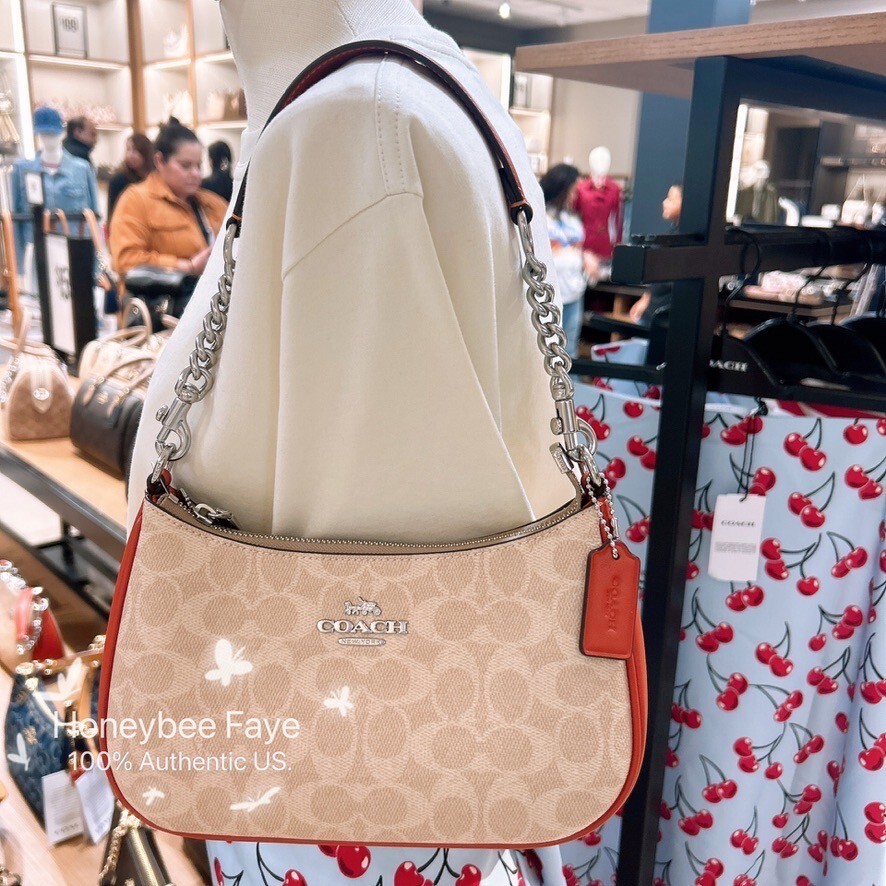 NWT Coach Teri Shoulder Bag In Signature Canvas CV933 | eBay