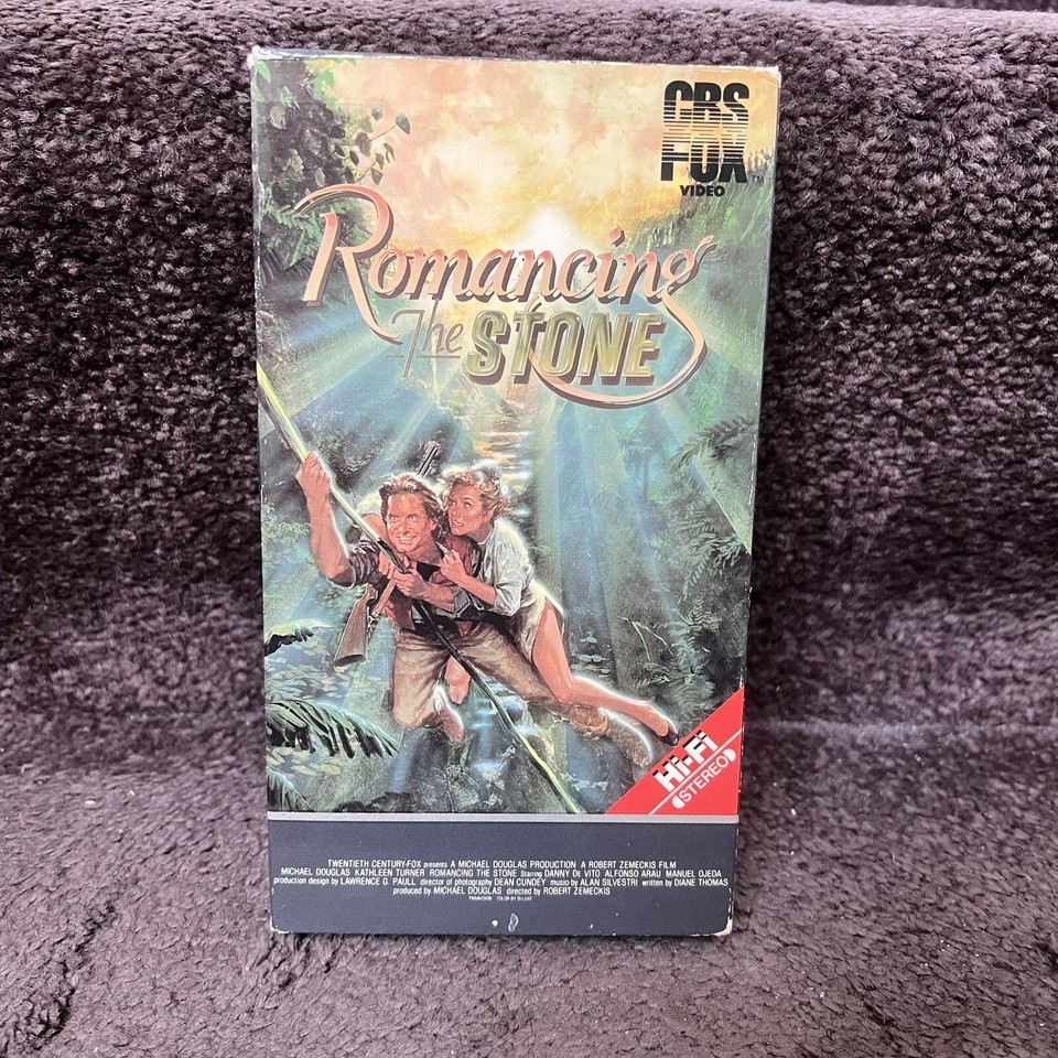 Romancing the Stone VHS 1984 CBS FOX Michael Douglas Danny DeVito ...