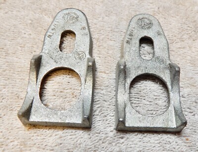 1" Conduit Clamp Backs 2 each Malleable Iron Spacer 2 Hole NOS USA 254Z ...