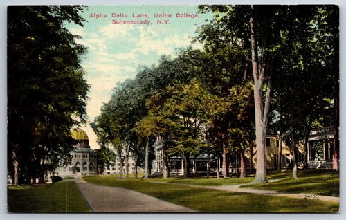 Schenectady NY~Union College~Alpha Delta Frat House Lane~Memorial Bldg ...