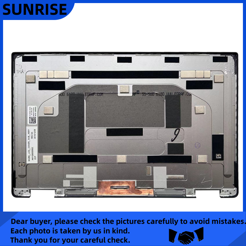 New For Dell XPS 13 9365 LCD Back Cover Top Case Rear Lid Silver 0NMVR2 ...