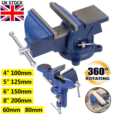 4/5/6/8" Heavy Duty Work Bench Vice Engineer Jaw Swivel Base Workshop ...