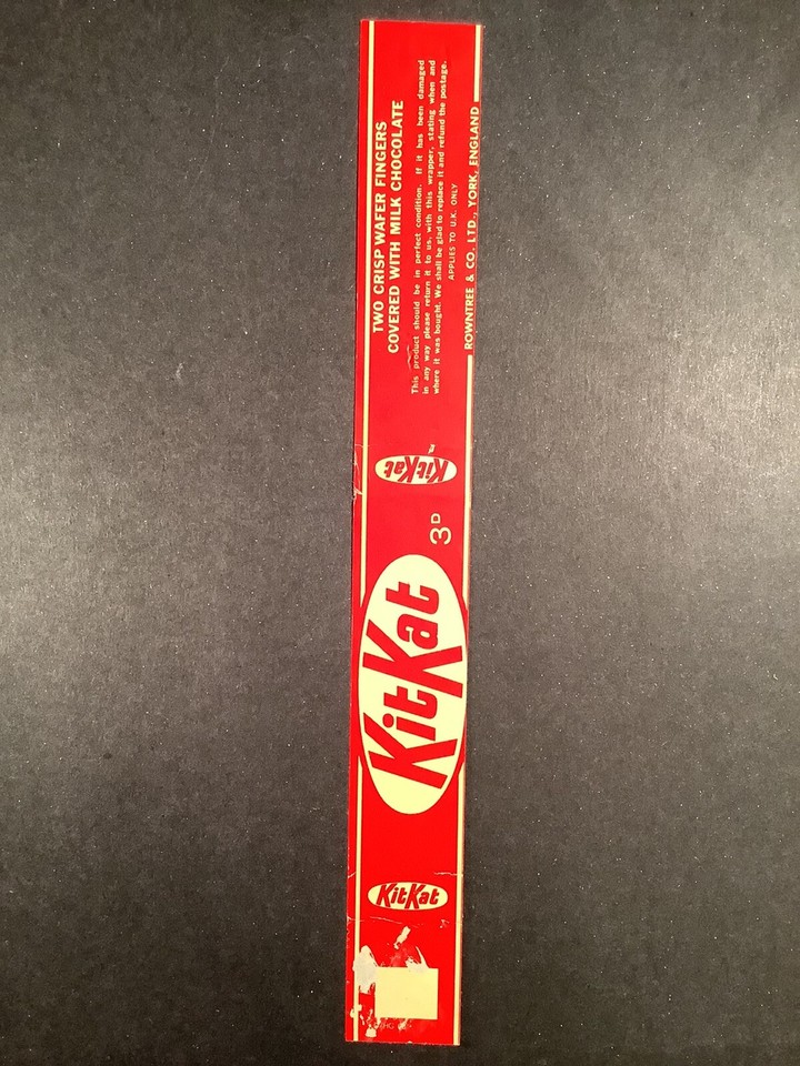 Rowntree’s Kit Kat 1950’s,60’s,70’s,80’s Chocolate Bar Wrapper ...