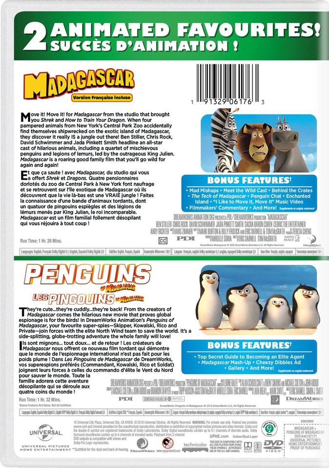 Madagascar / Penguins of Madagascar: 2-Movie Collection [DVD] | eBay