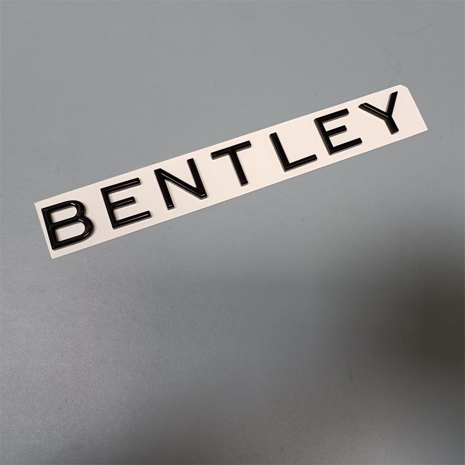 Gloss Black Rear Script Badge Compatible with Bentley Continental GT ...