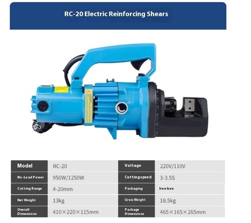 RC16 Hydraulic Steel Bar Cutter Convenient Cutting Machine Portable ...