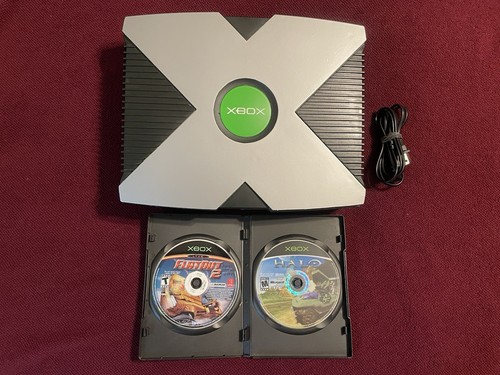 *Used Custom* Microsoft Original Xbox (2002) & Game Bundle ***PARTS ...