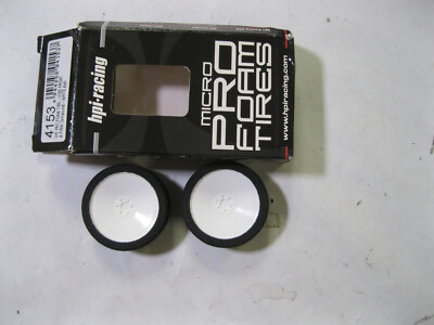 4153 HPI MICRO PRO FOAM TIRE 14mm (A/FIRM) WITH DISH WHEEL WHITE (1PAIR ...