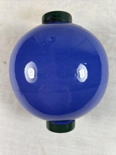 Antique Beautiful BLUE - PURPLE POTTERY CERAMIC LIGHTNING ROD BALL w ...