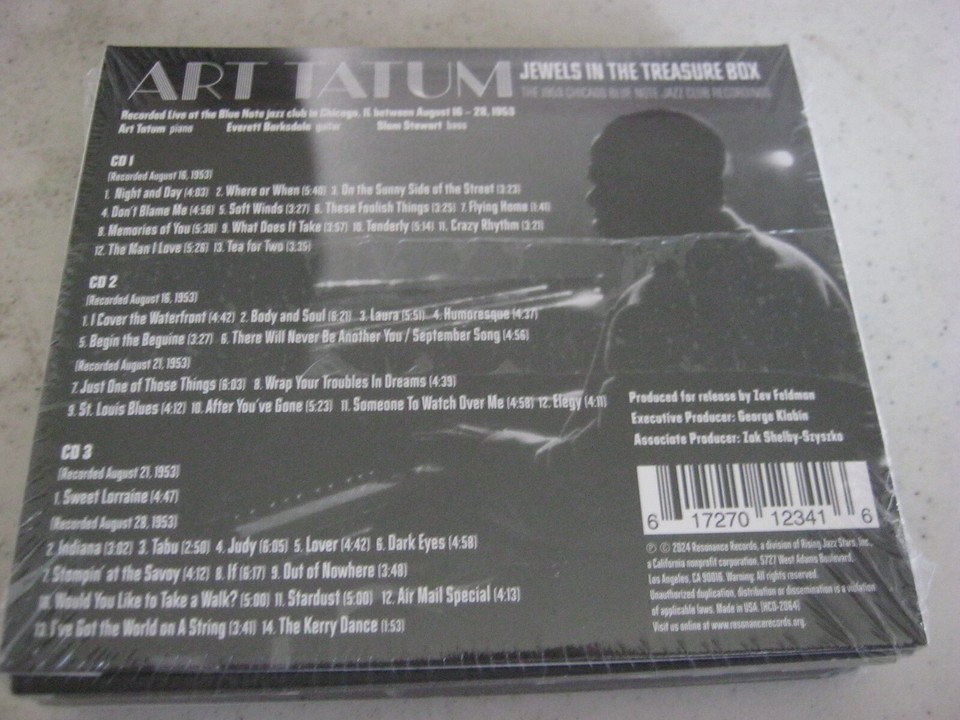 ART TATUM~JEWELS IN THE TREASURE BOX:1953 CHICAGO BLUE NOTE JAZZ CLUB ...