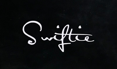 Swiftie signature style WHITE vinyl decal for car windows weatherproof ...