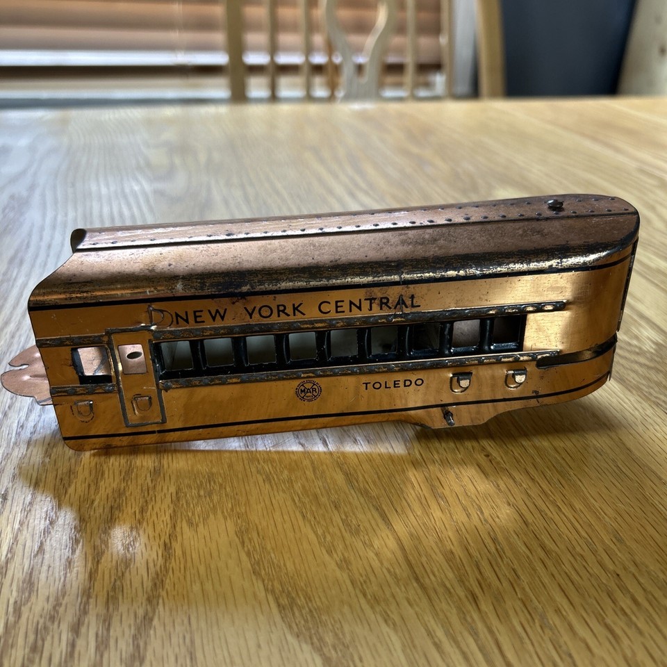 MARX Mercury Articulated Steam Engine Train Copper Cars Original Box ...