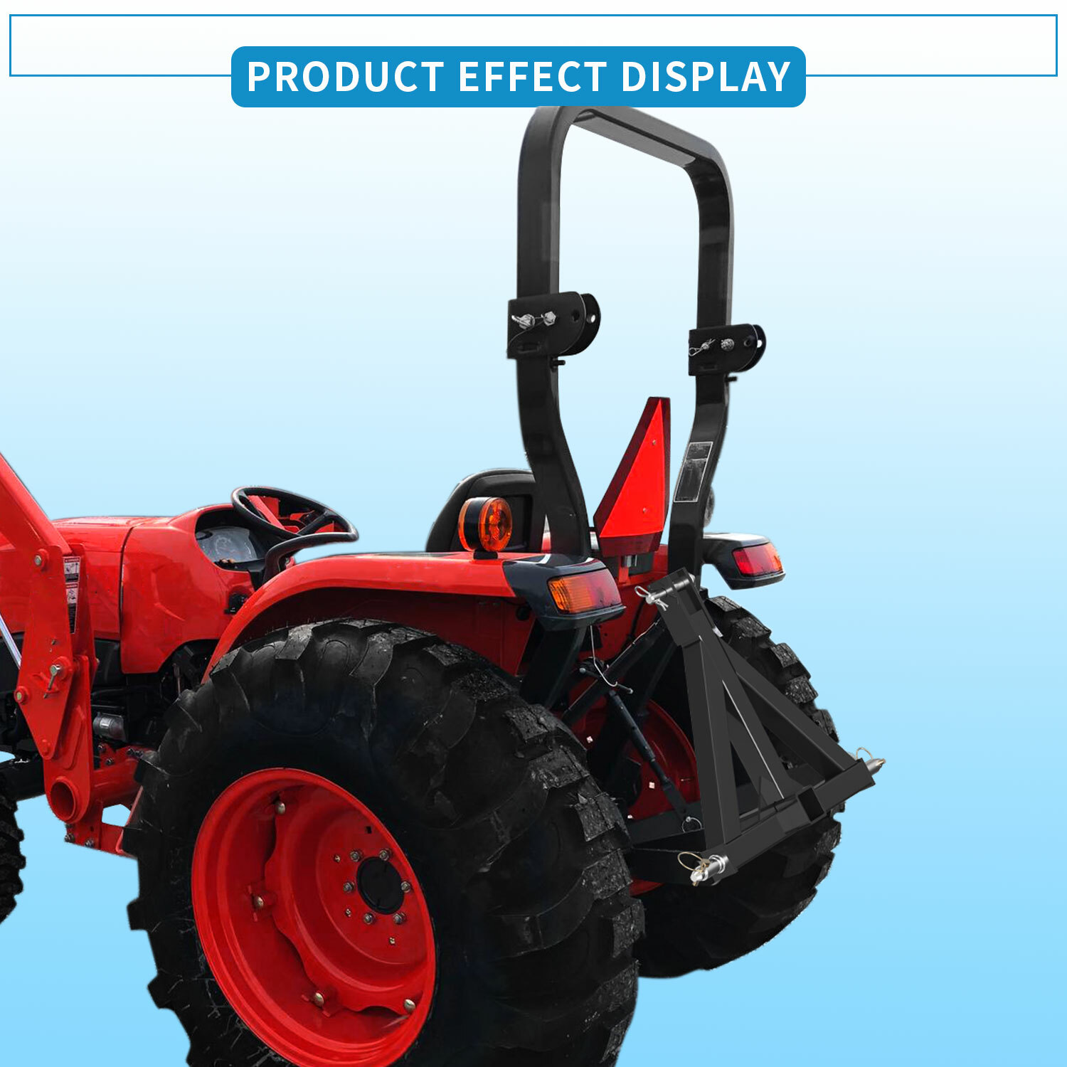 3 Point 2'' Trailer Receiver Hitch Tow Drawbar Category 1 Tractor ...