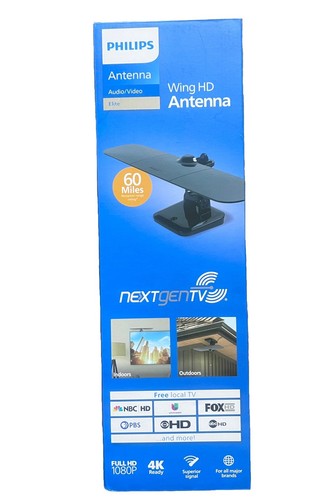 Electronics Home Philips Wing HD Antenna NEW Audio Video 60 Mile Elite ...
