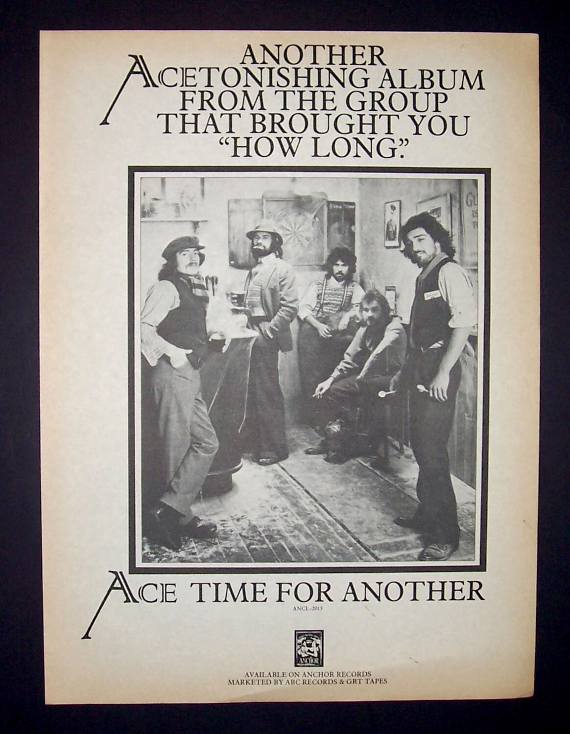 Ace Time For Another 1975 Short Print Poster Type Ad, Promo Advert | eBay