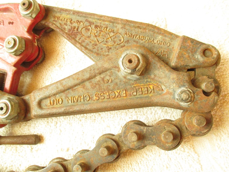 Wheeler Rex Snap Soil Pipe Cutter / Snapper. Cast Iron. Has 26" Chain ...