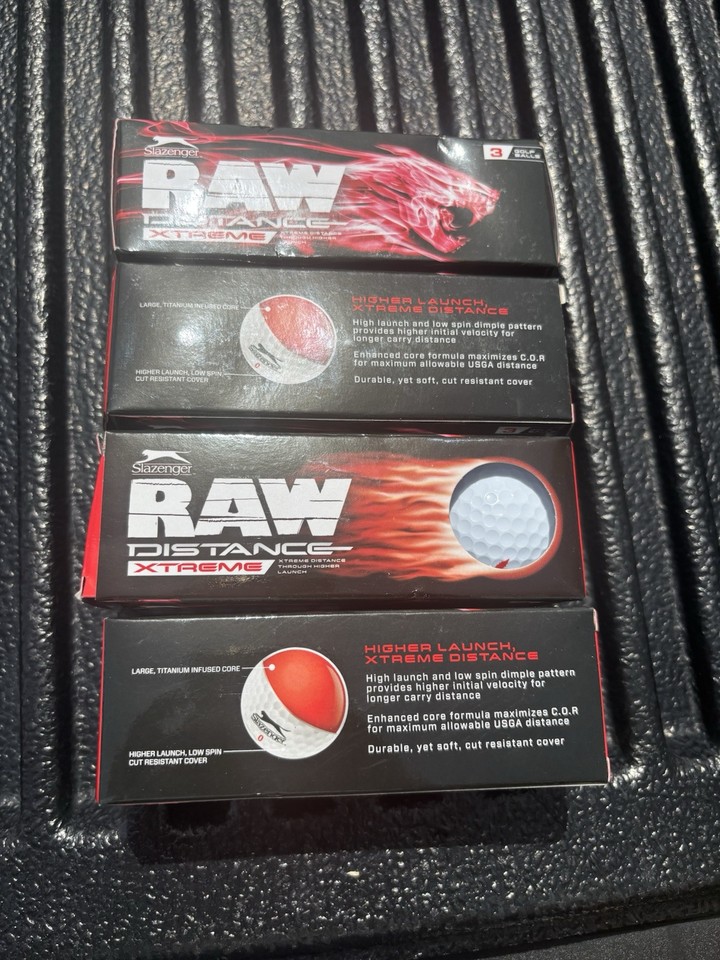 4 Boxes Of Raw Distance Xtreme Golf Ball Packs Of 3 Brand new | eBay