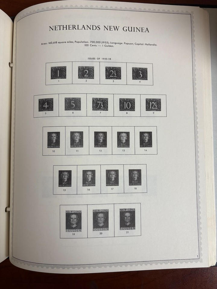 Vintage, Minkus, Netherlands & Colonies Stamp Album, Slip Case, pages ...