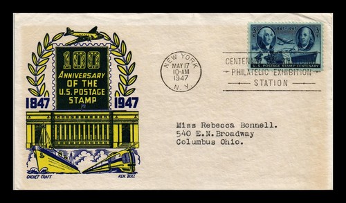 US COVER POSTAGE STAMP CENTENARY FDC SCOTT 947 KEN BOLL CACHET CRAFT | eBay