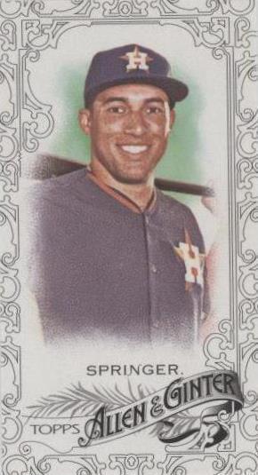 2015 Topps Allen & Ginter's - George Springer #247 Mini Black Border ...