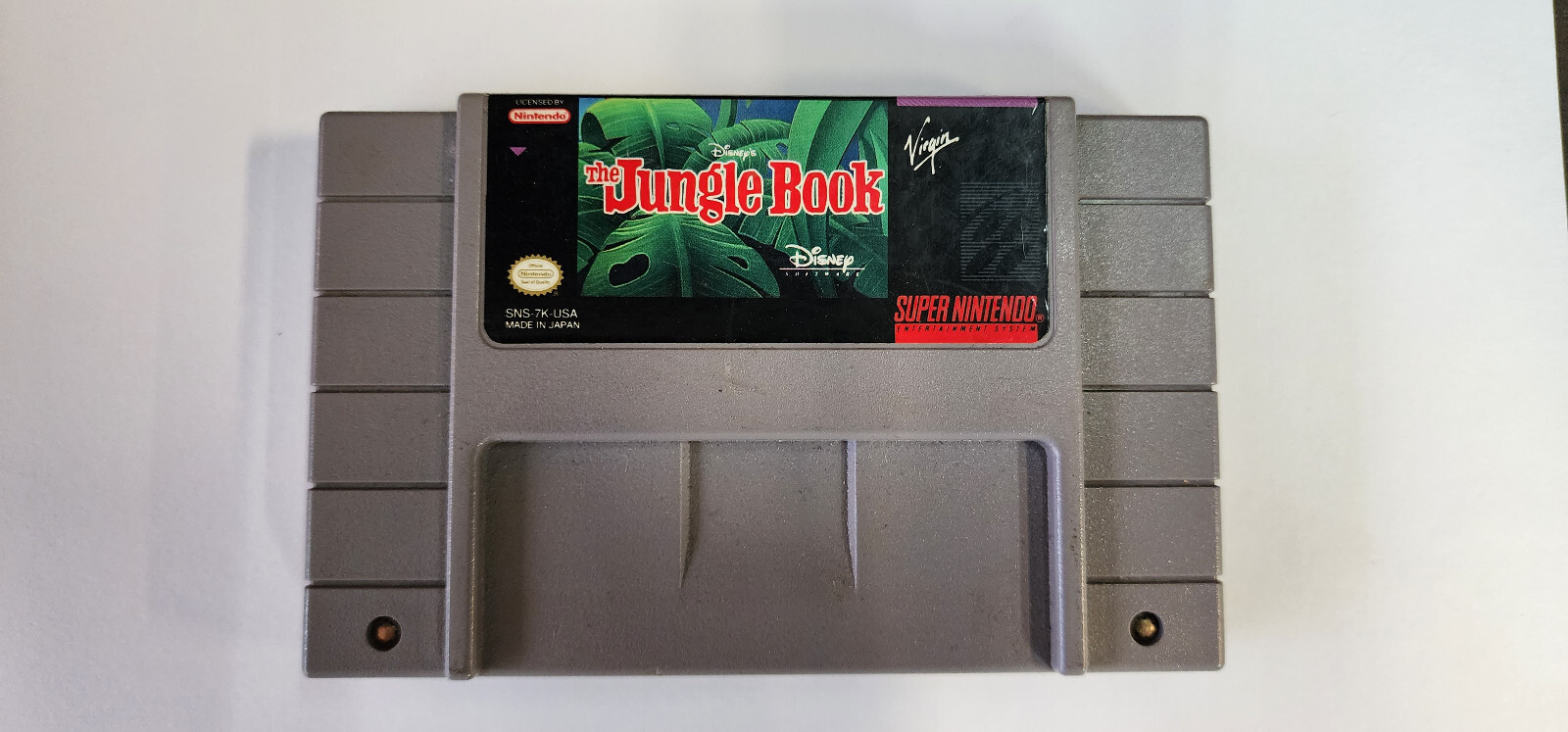 The Jungle Book Disney Virgin Nintendo SNES 1994 Edition Game Cartridge ...